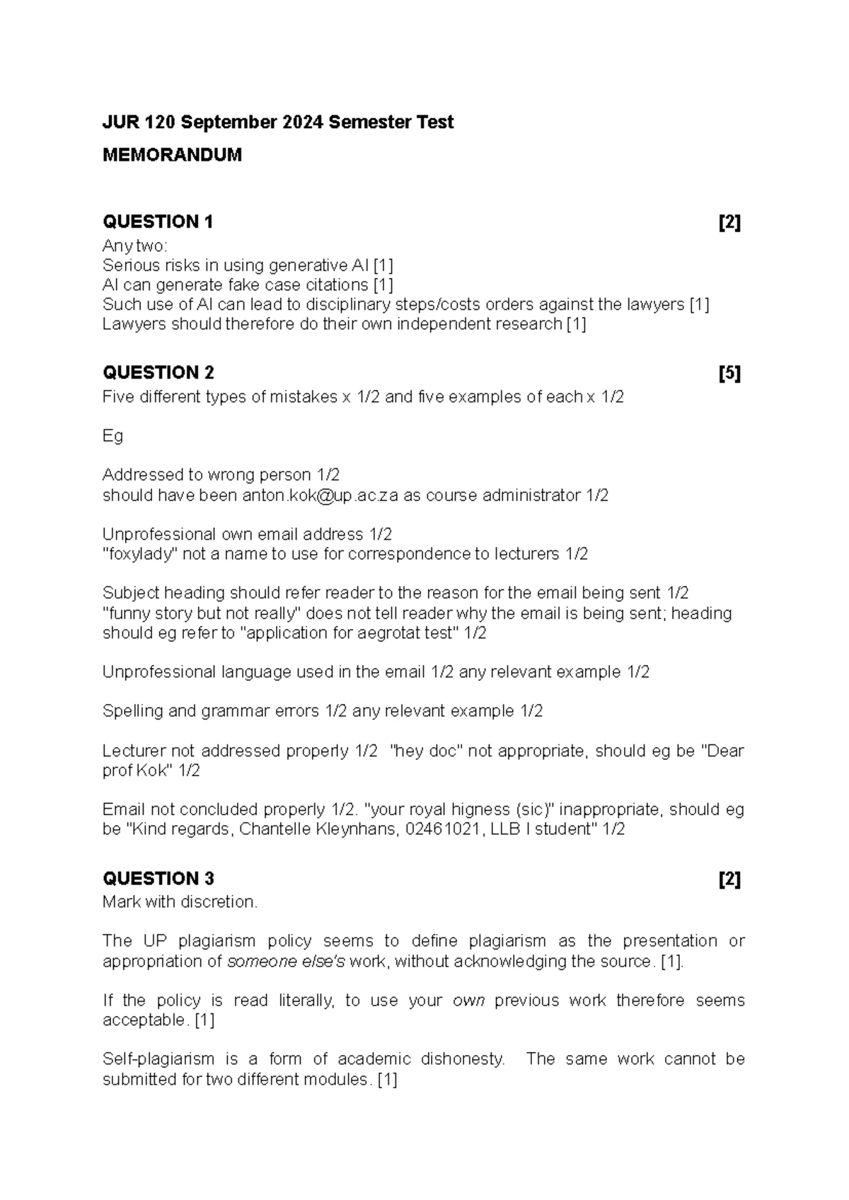 JUR 120 Past Exam Questions & Analysis on Key Legal Cases - Studocu