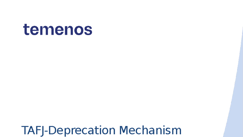 TAFJ R24 Deprecation Mechanism Overview and Guidelines - Studocu