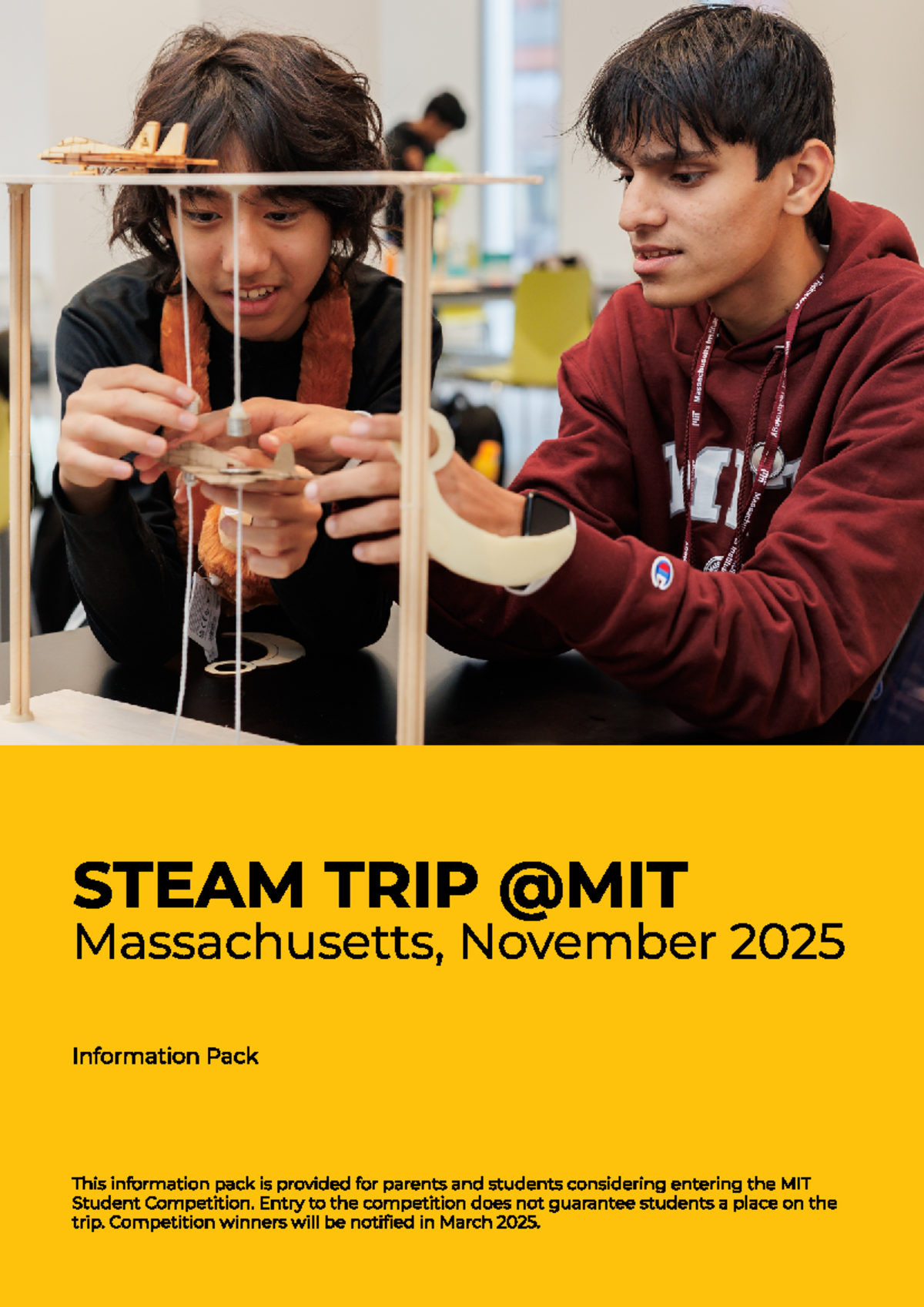 NAE MIT Steam PRE TRIP Information PACK 2025-26 - STEAM TRIP @M IT M ...