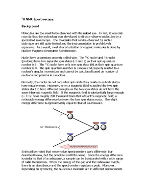 NMR Spectroscopy - Study Notes & Assignments - Studocu