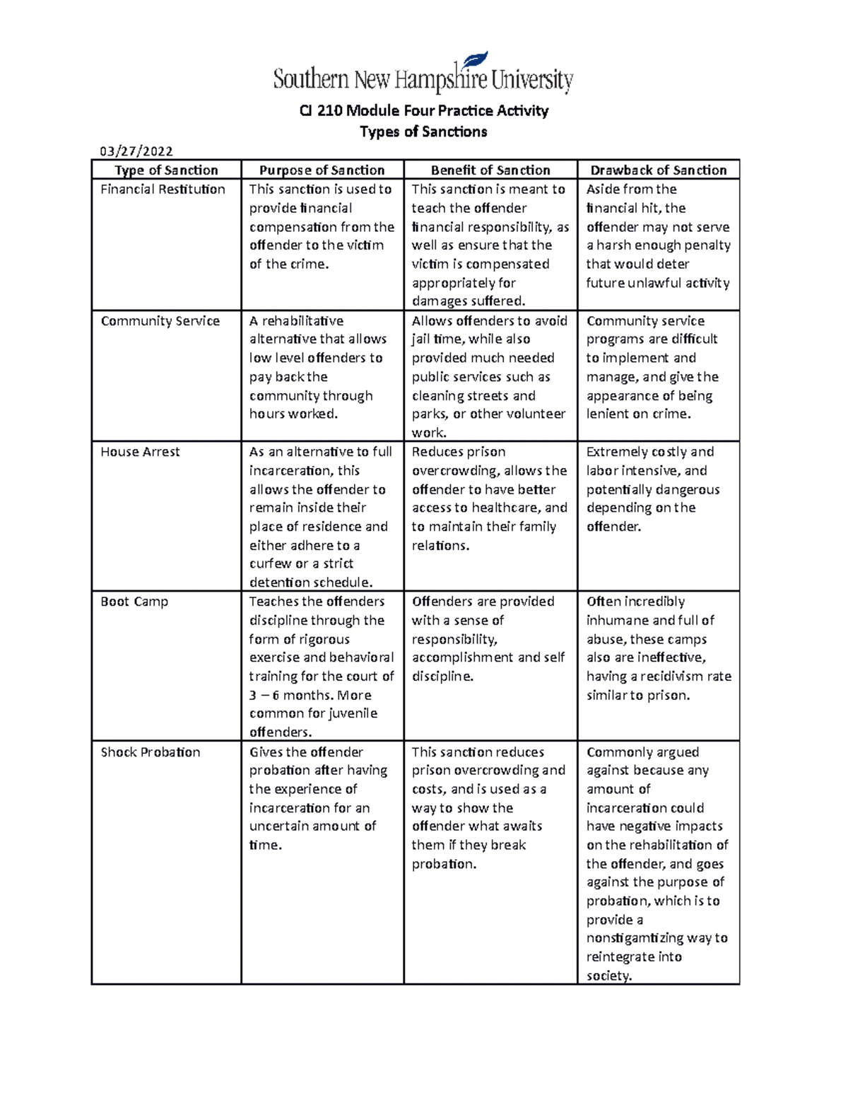 CJ 210 Module Five Assignment Template - CJ 210 Module Five Assignment Template Systemic Issues ...