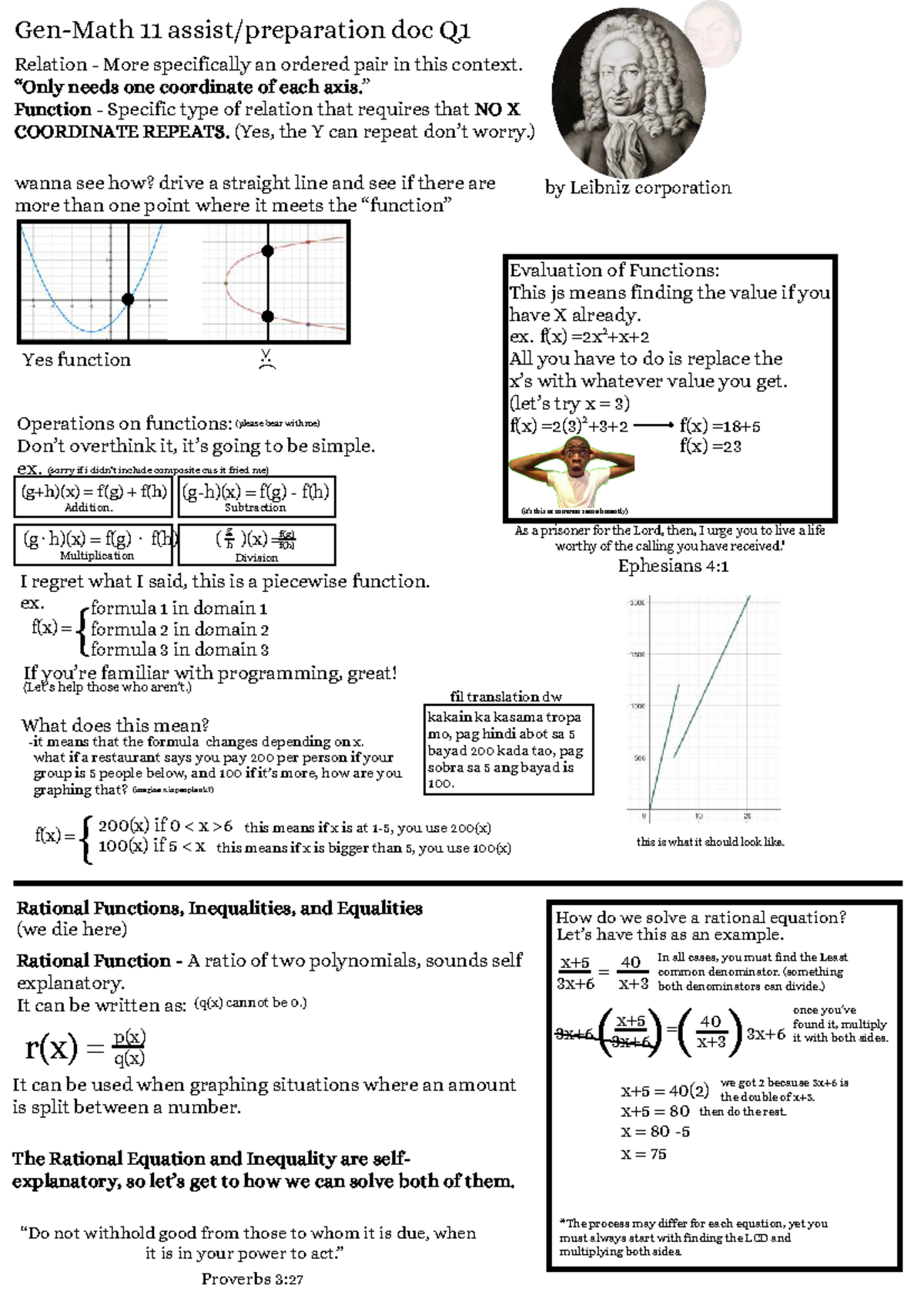 Gen Math 11 Q1: Functions, Relations, and Rational Equations - Studocu