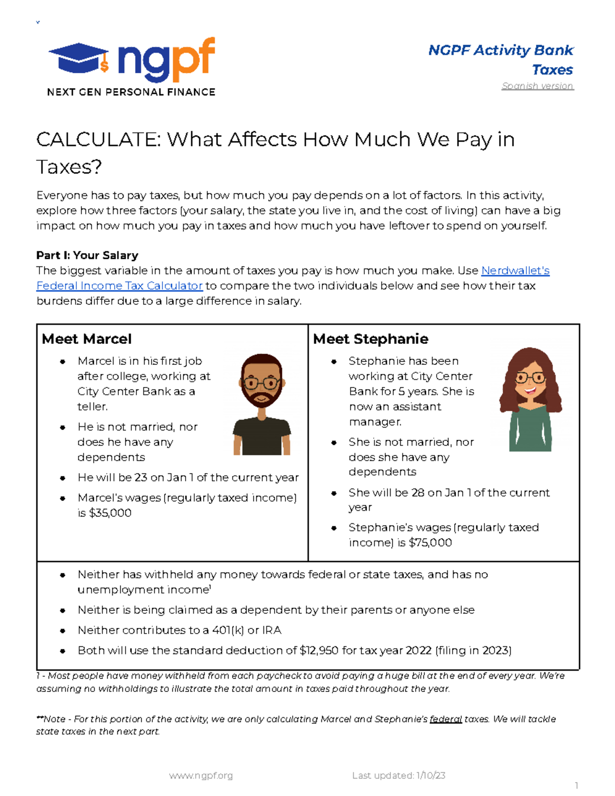 Calculating Taxes: Factors Influencing Our Tax Payments - Studocu
