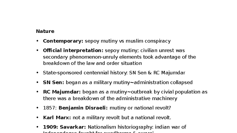 Nature of the 1857 Revolt: Sepoy Mutiny vs. Muslim Conspiracy Analysis ...