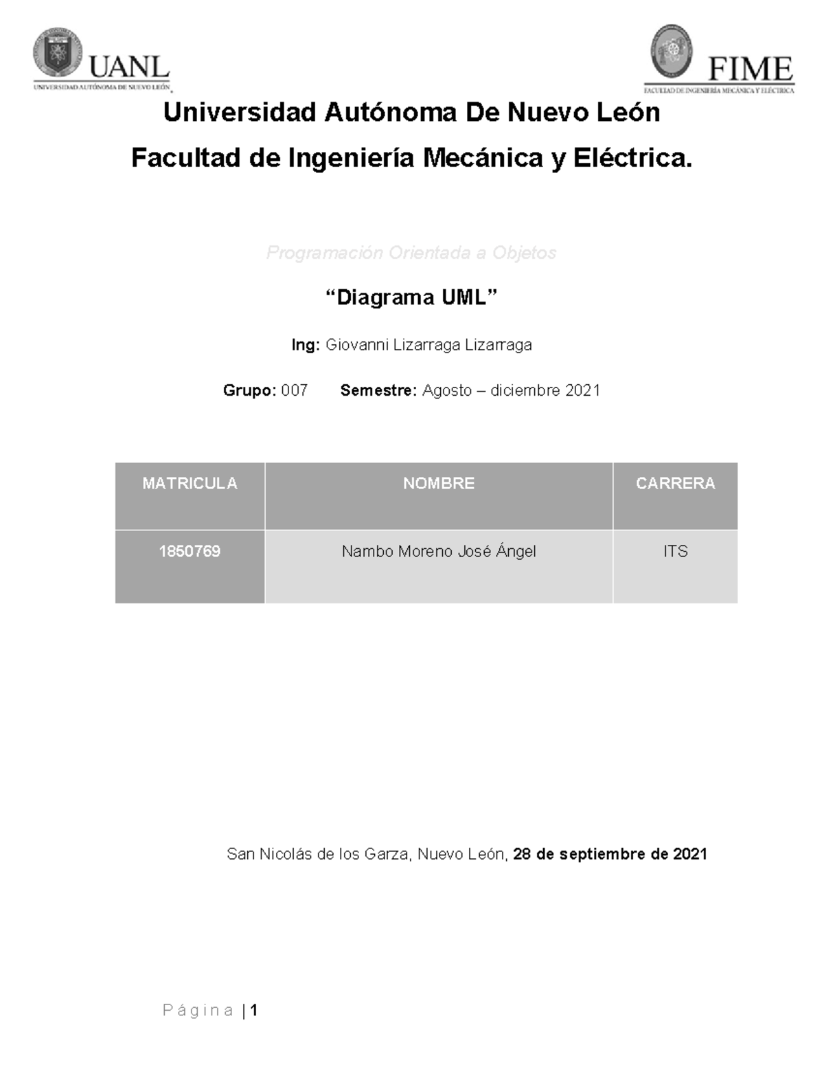 Diagrama UML - Programación Orientada A Objetos - Universidad Autónoma ...