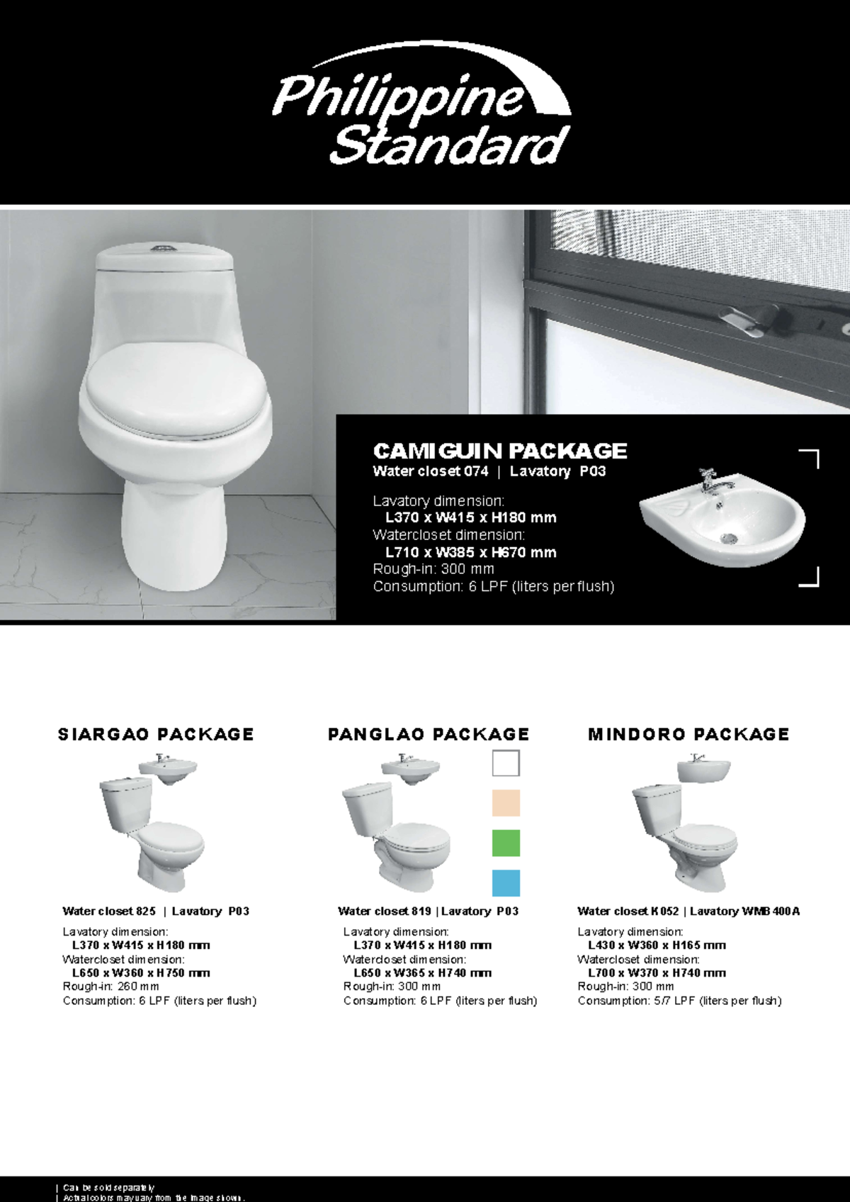 Philippine Standard Reference: Bathroom Fixture Dimensions & Specs ...
