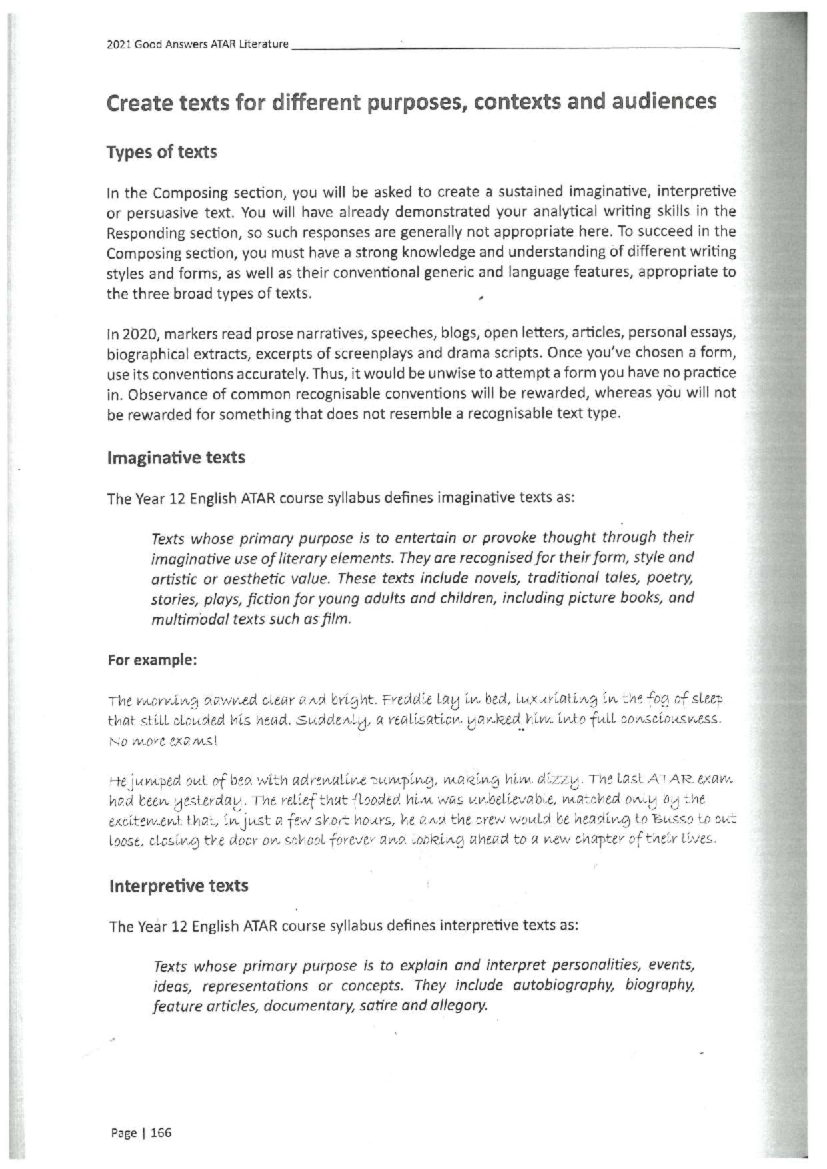 2021 Good Answers ATAR Literature: Composing for Context, Audience ...