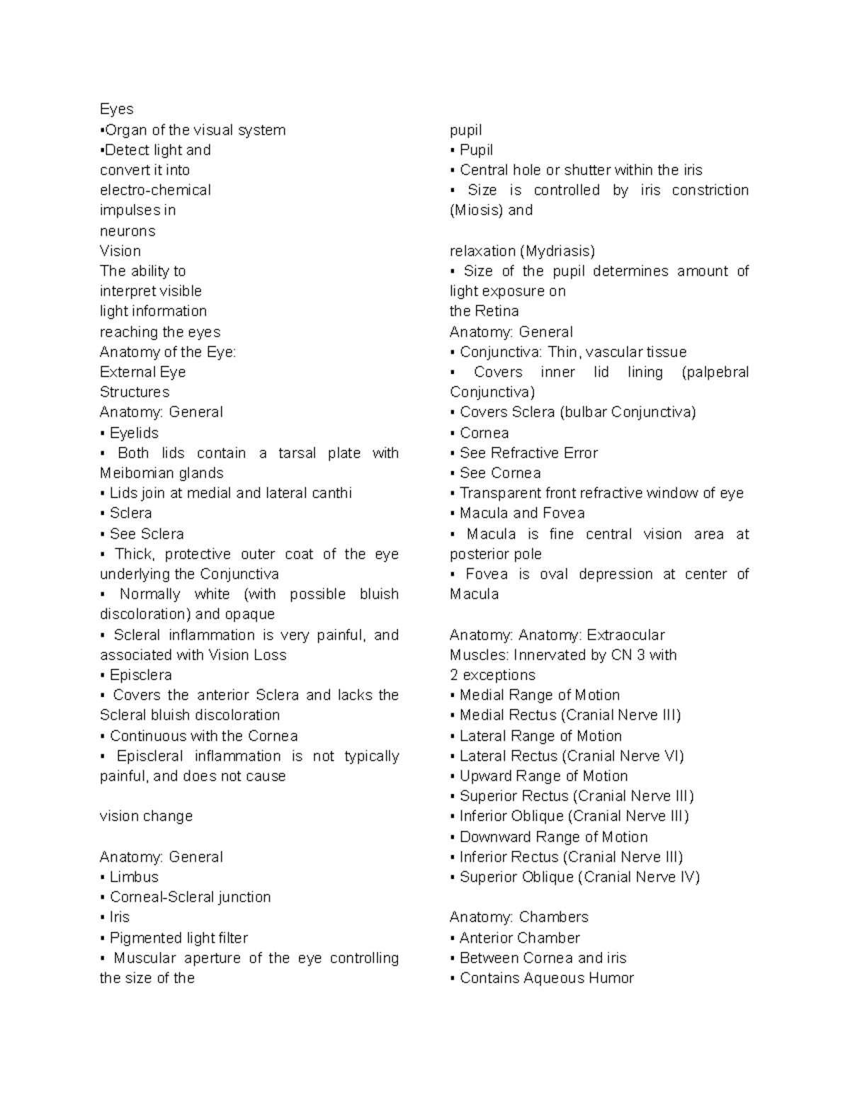 EYE 101: Comprehensive Notes on Eye Anatomy and Assessment Techniques ...