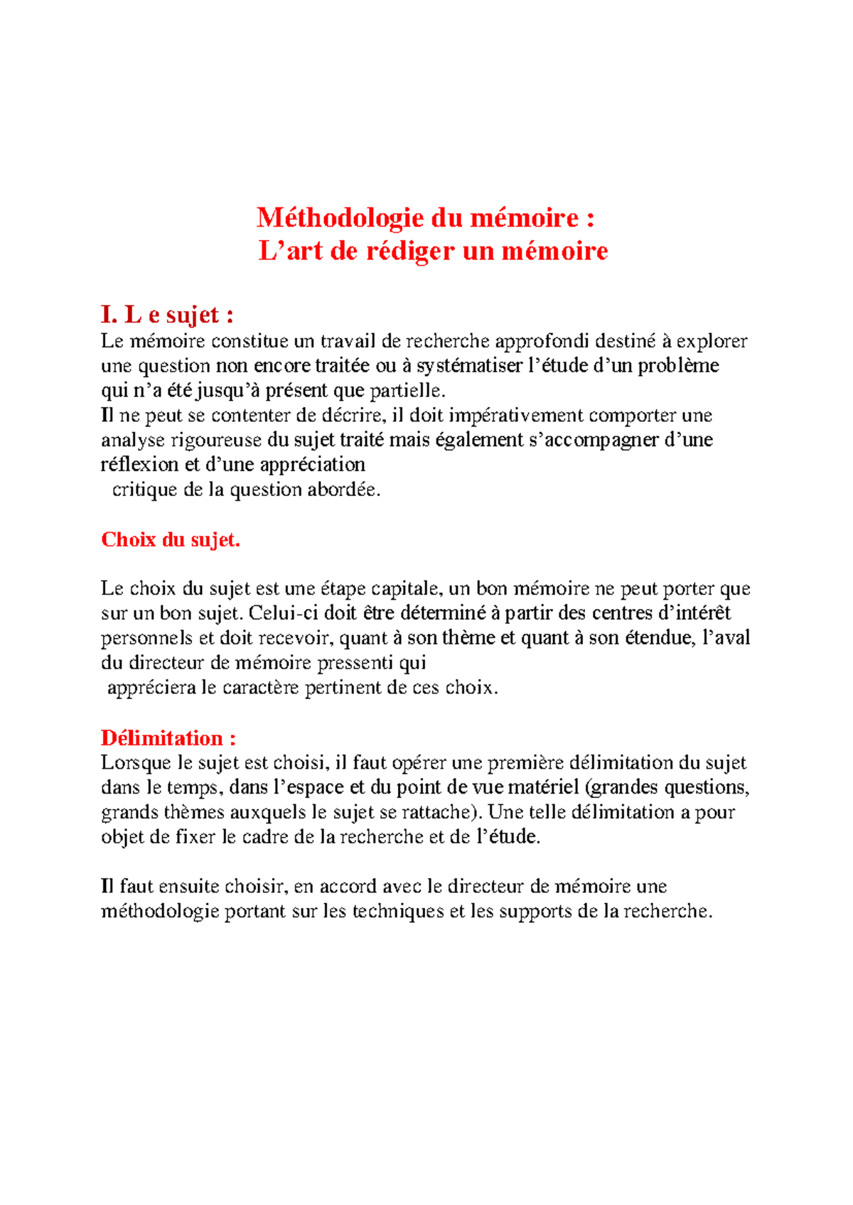 Méthodologie du mémoire - Méthodologie du mémoire : L’art de rédiger un ...