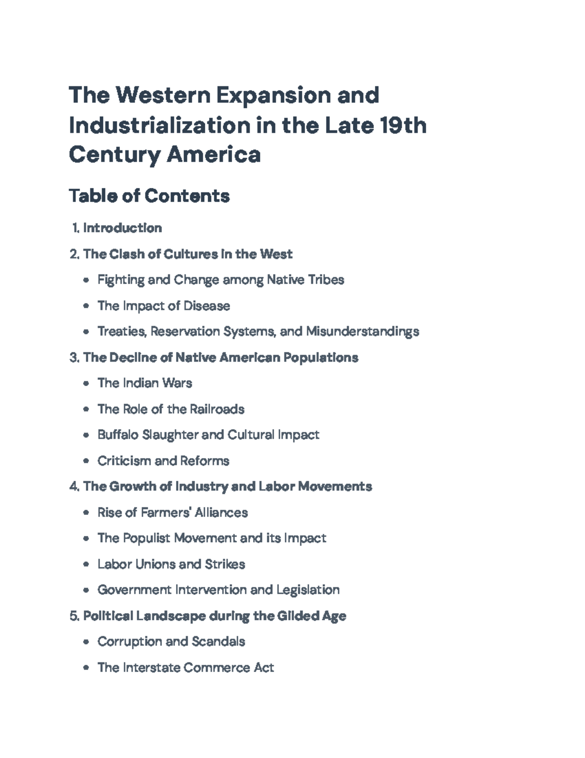 American History: Western Expansion & Industrialization (Gilded Age ...