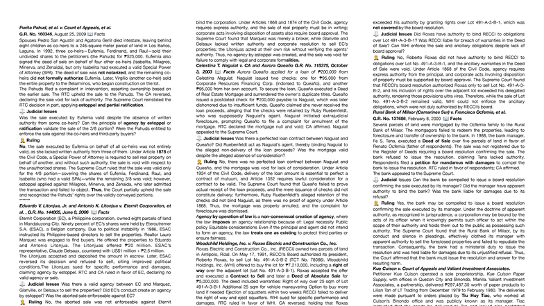 Agency and Trust Cases: Legal Insights and Rulings (Law 101) - Studocu