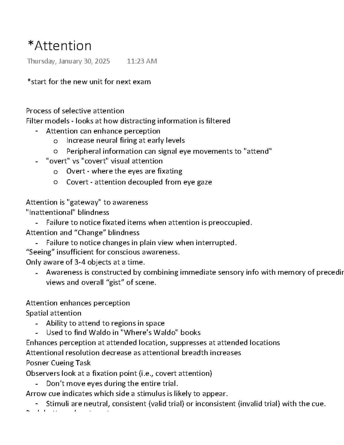 Understanding Selective Attention: Models, Tasks, and Theories ...