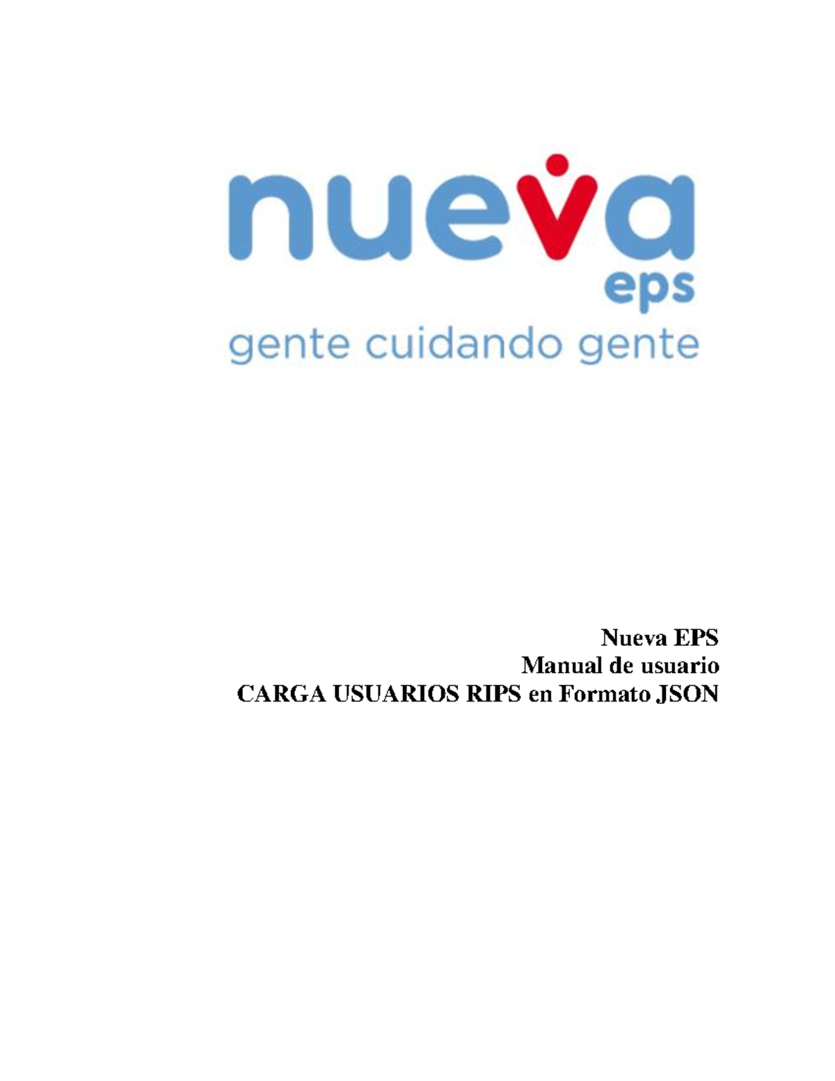 Manual de Usuario Carga RIPS V4 en JSON para IPS - Nueva EPS - Studocu