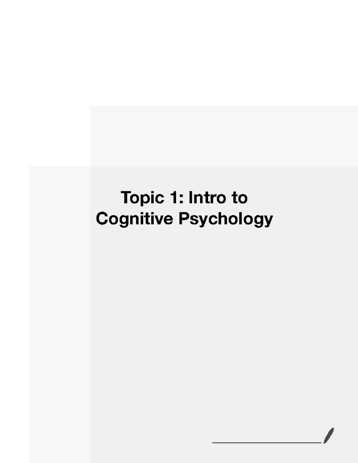 Cognitive Psychology Overview: Key Concepts and Theories (Allnotes-cog ...