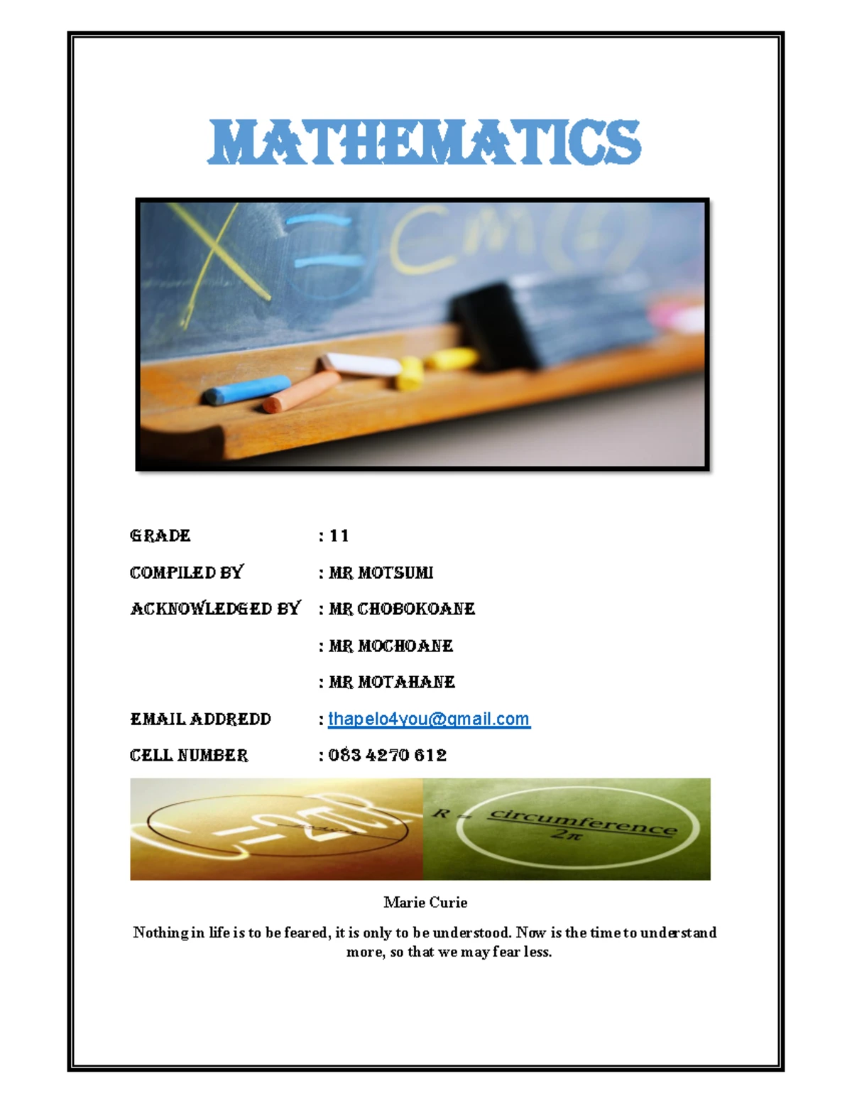 2025 ATP: Mathematical Literacy Grade 12 Teaching Plan Overview - Studocu