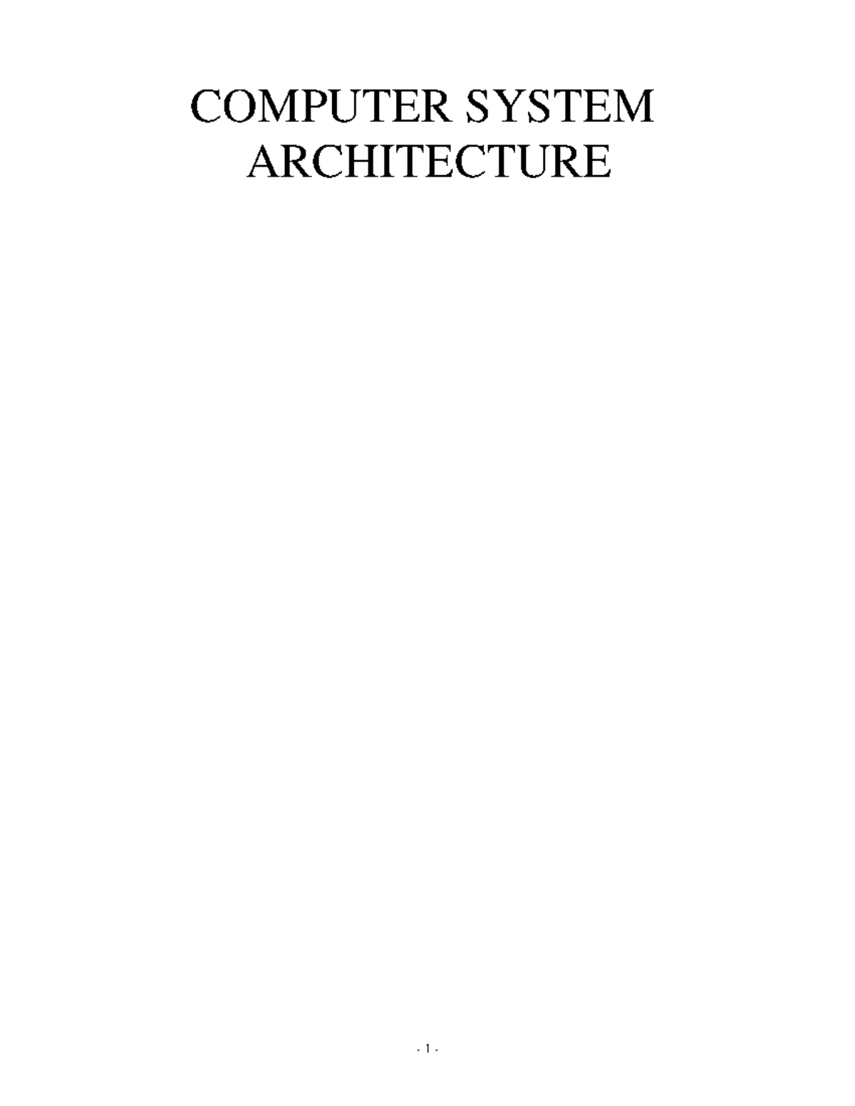Solutions Manual for Computer Organization & Architecture (CS 101 ...