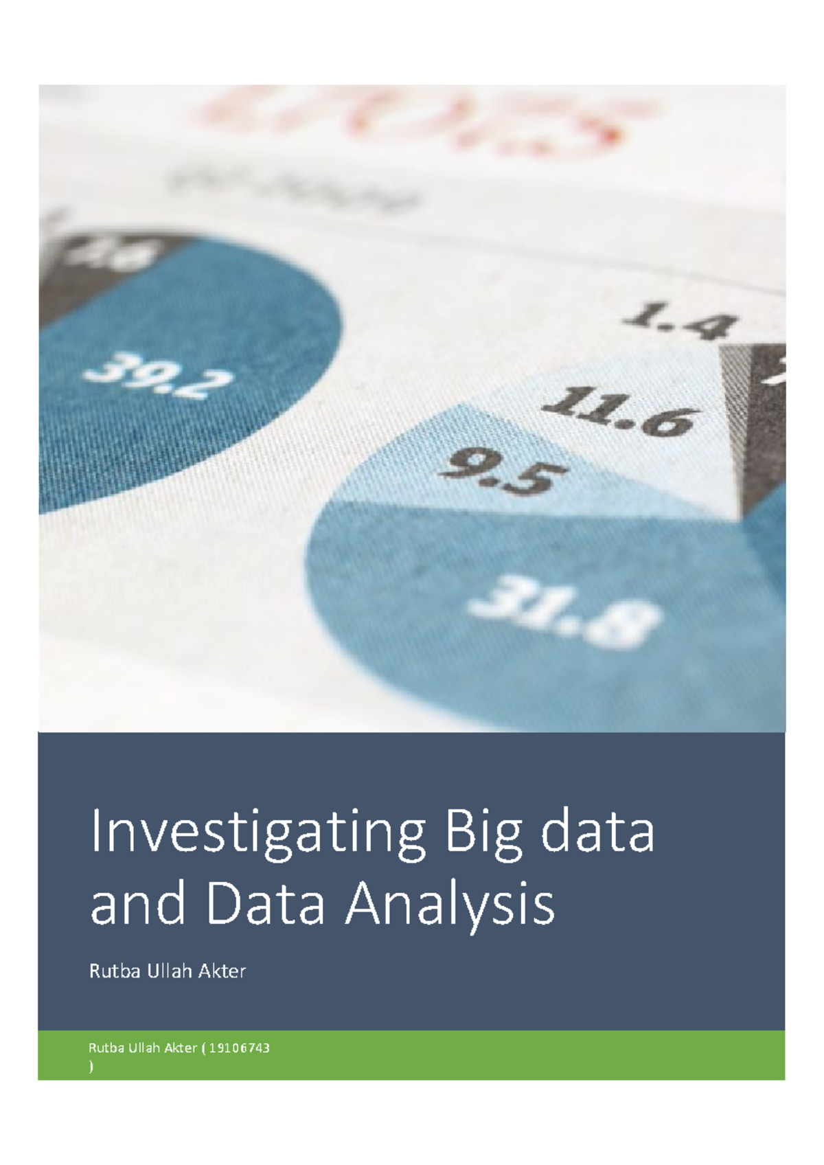 Big Data and Data Analytics: Insights for Educational Charities (30945) - Studocu
