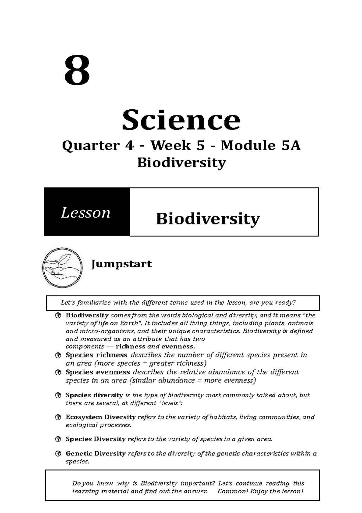Module-5A-1 - Study well - 8 Science Quarter 4 – Week 5 - Module 5A ...