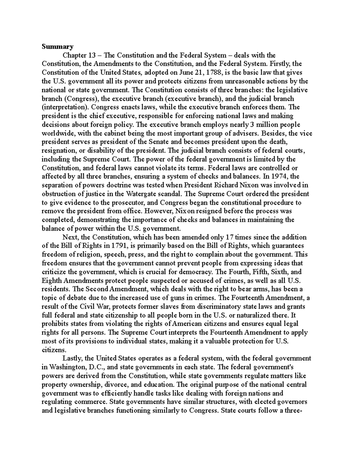 Chapter 13 - Summary American Civilization - Summary Chapter 13 – The ...