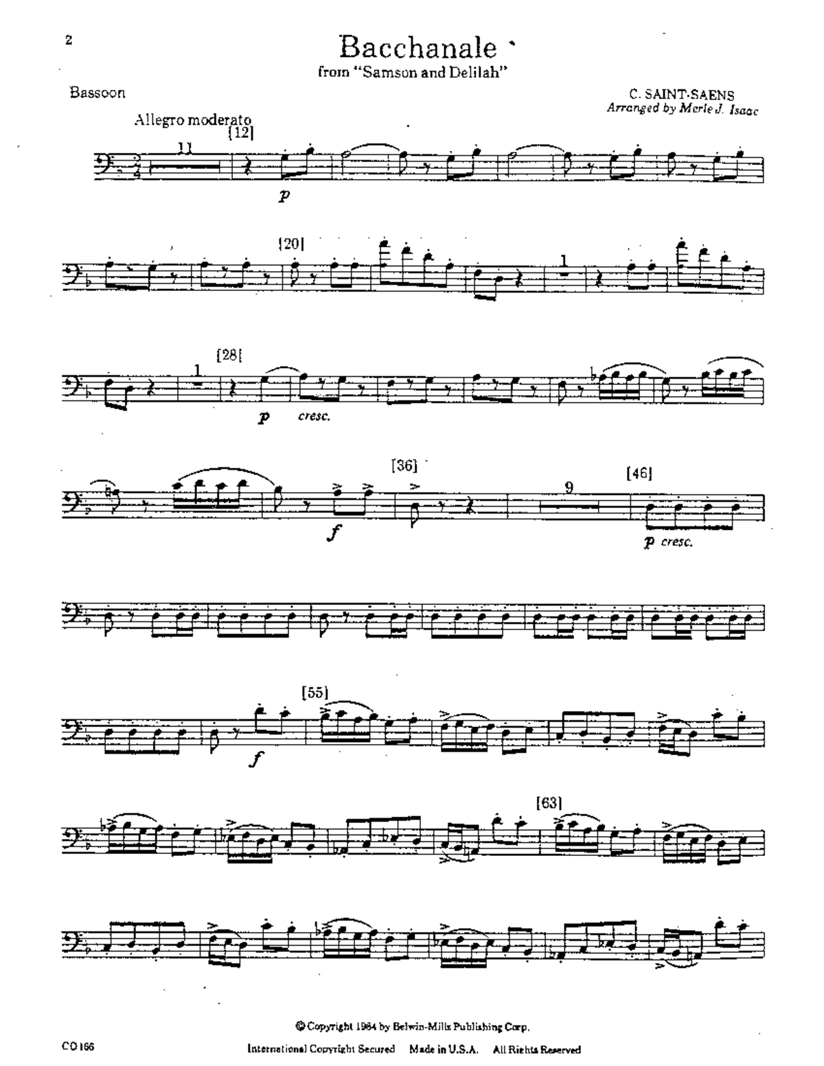 Bacanal for Bassoon - Course Code CO166 - Studocu