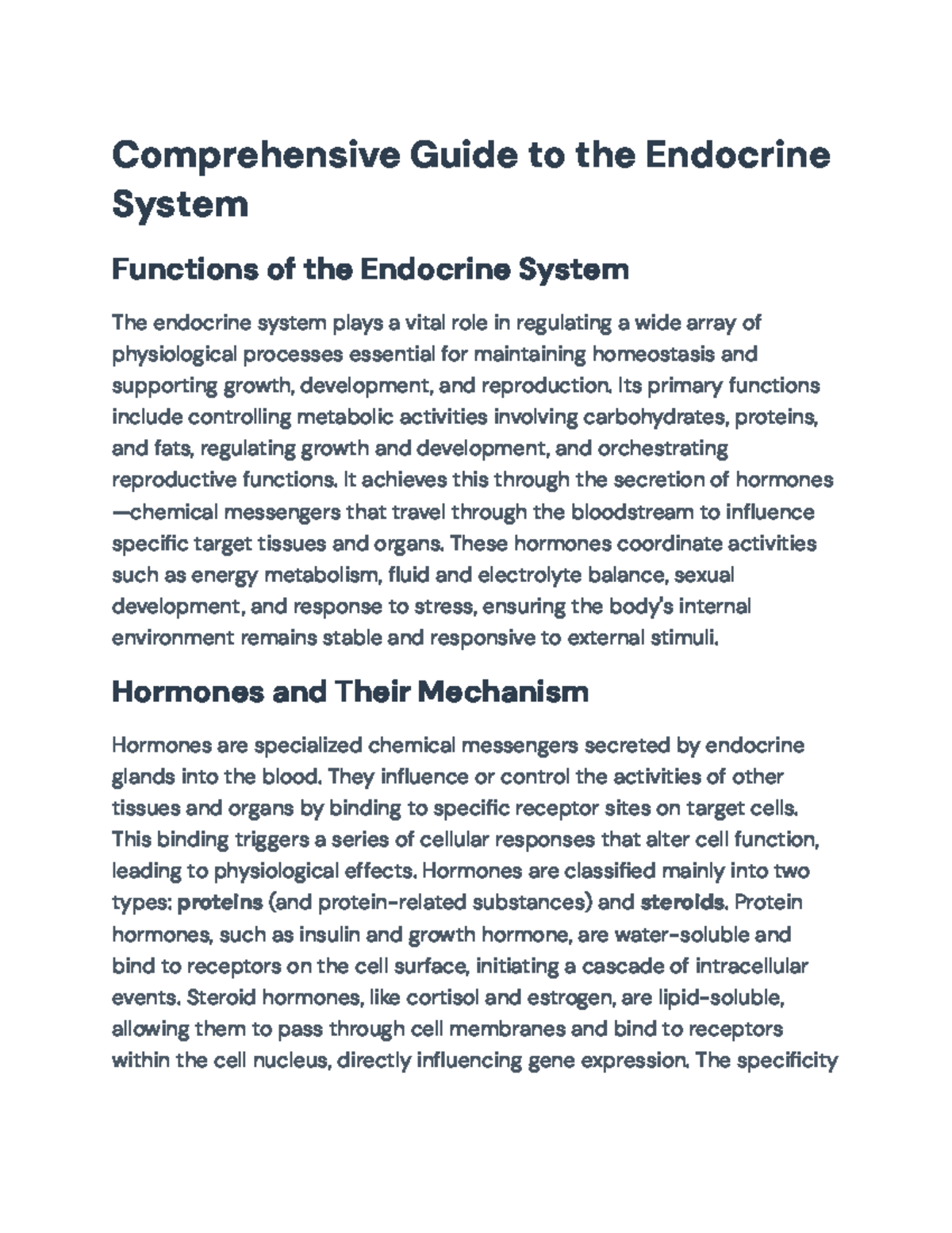 Comprehensive Overview of the Endocrine System Functions and Mechanisms ...