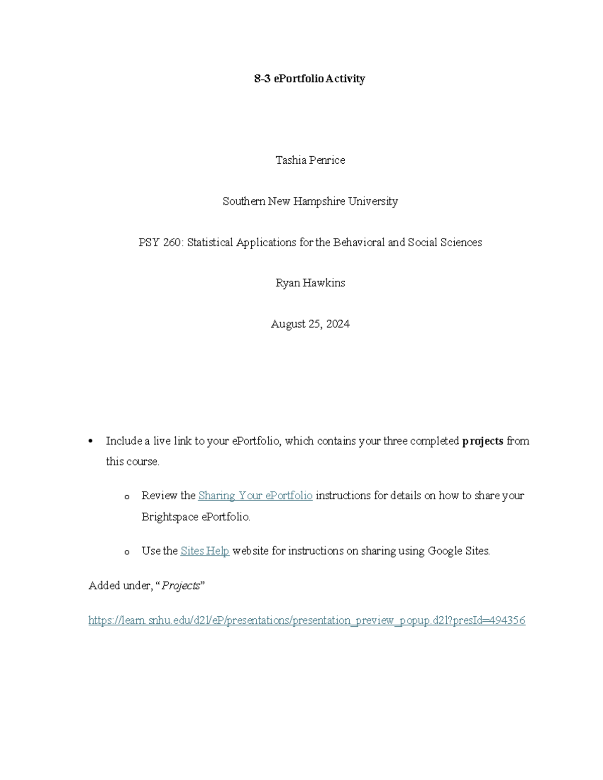 PSY 260: 8-3 ePortfolio Activity Reflection on GSS Data Insights - Studocu