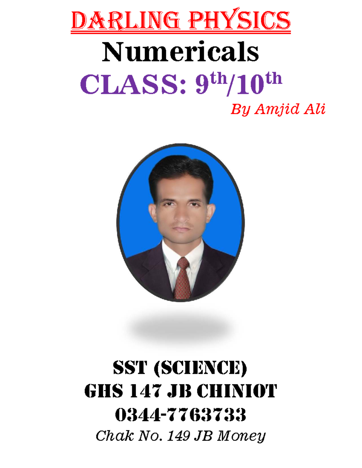 Numerical Solutions for Physics Class 9/10 (DARLING PHYSICS) - Studocu