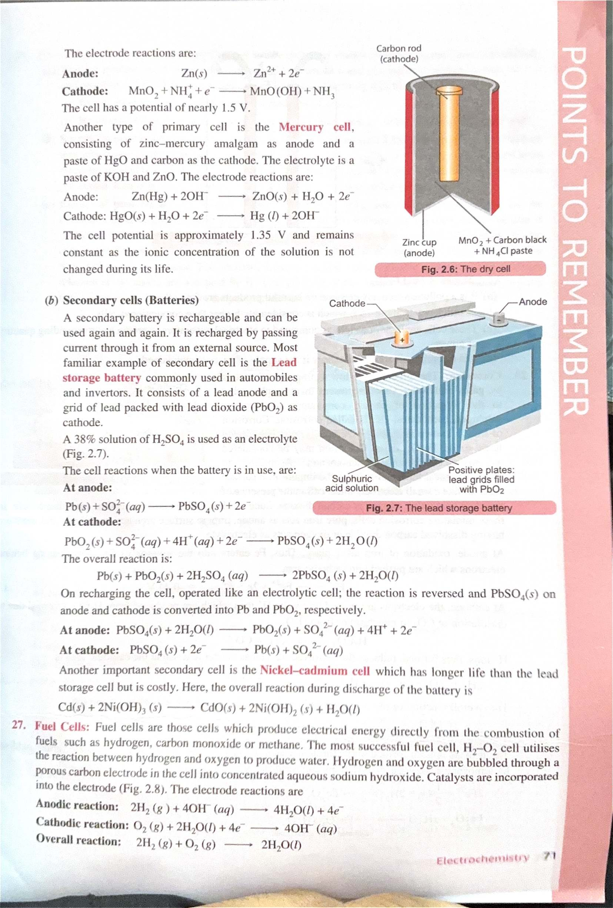 Electrochemistry Overview: Primary & Secondary Cells (Scanned Doc 4 ...