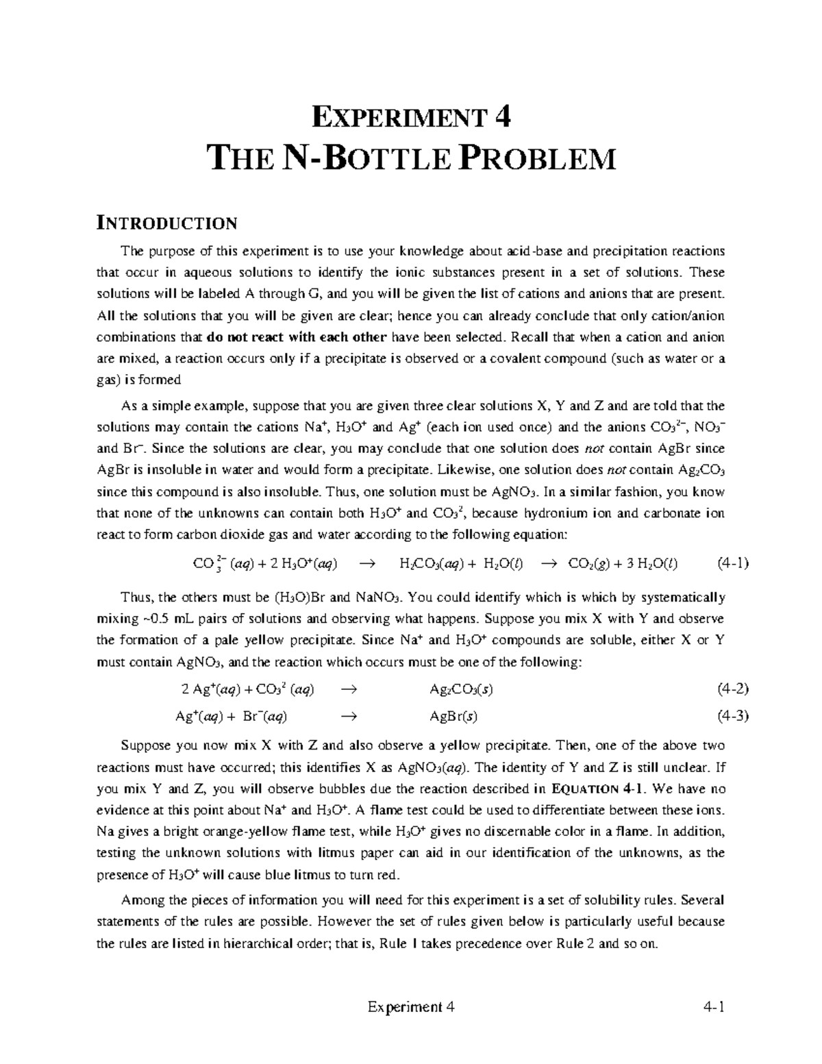 Uof C GL04 Lab - Experiment 4: The N-Bottle Problem Analysis - Studocu