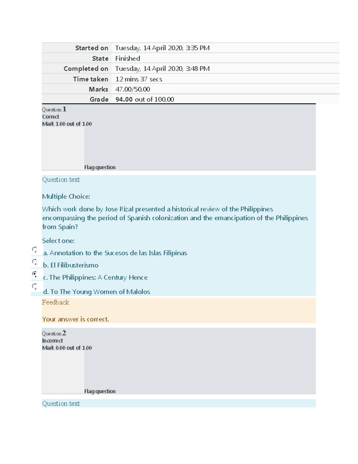 Pdfcoffee - sdasdasda - Started on Tuesday, 14 April 2020, 3:35 PM ...