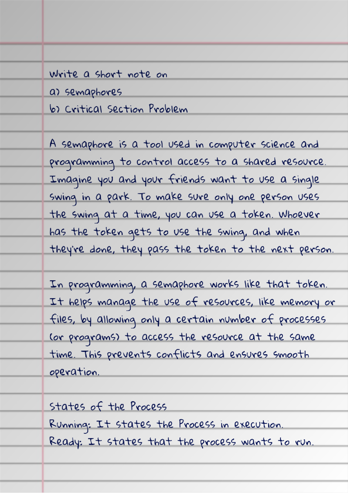 Krishna puri 352 - Ipu assignment - Write a short note on a) semaphores ...