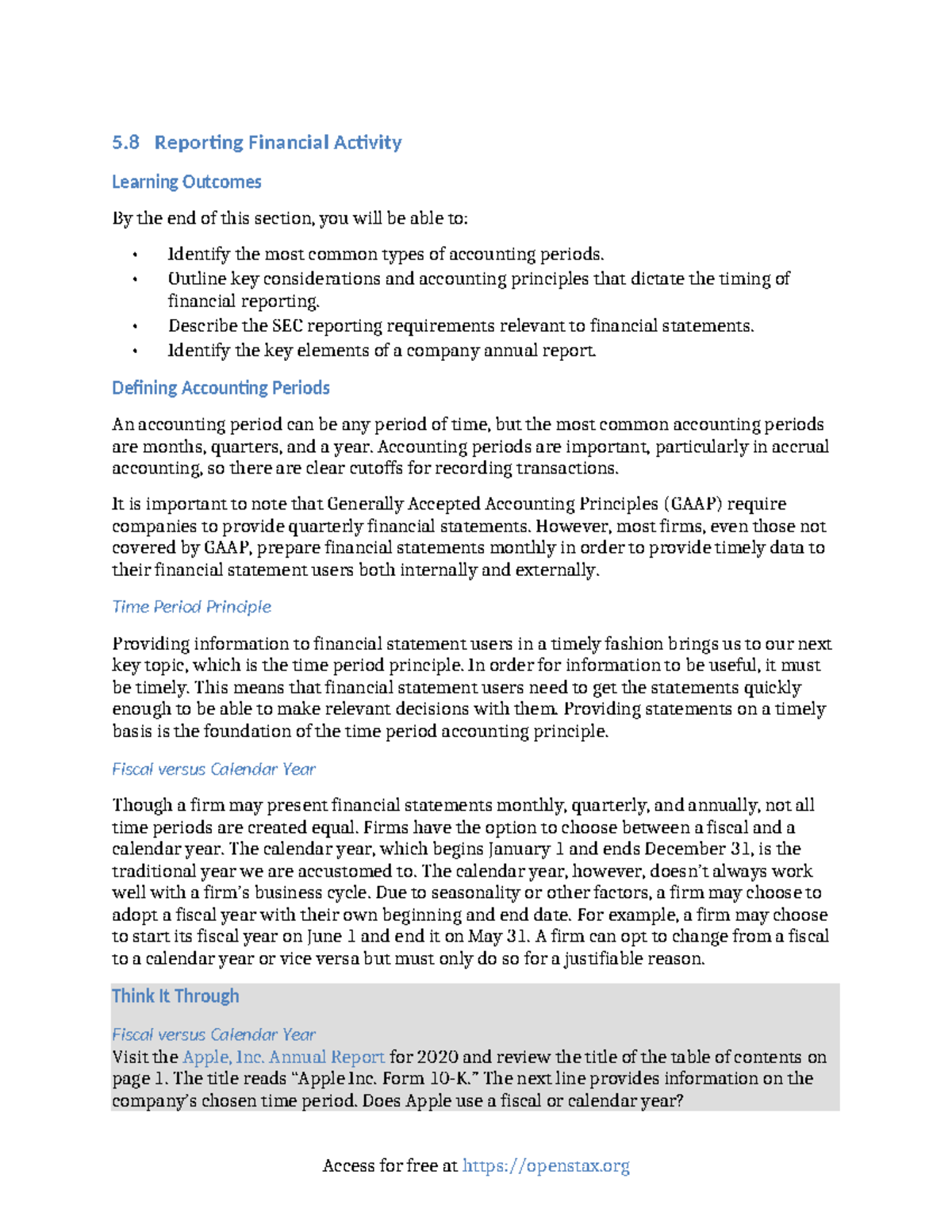 Understanding Apple's Fiscal Year & SEC Reporting Requirements (ACCT 5. ...