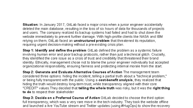 Case Study: GitLab Crisis Management & Coolmate's Strategic Planning ...