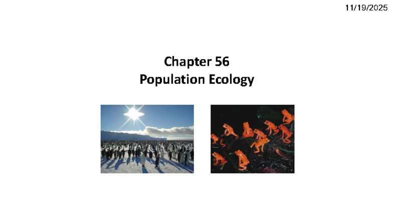 Chapter 56 & 59: Population Ecology & Human Growth Dynamics - Studocu