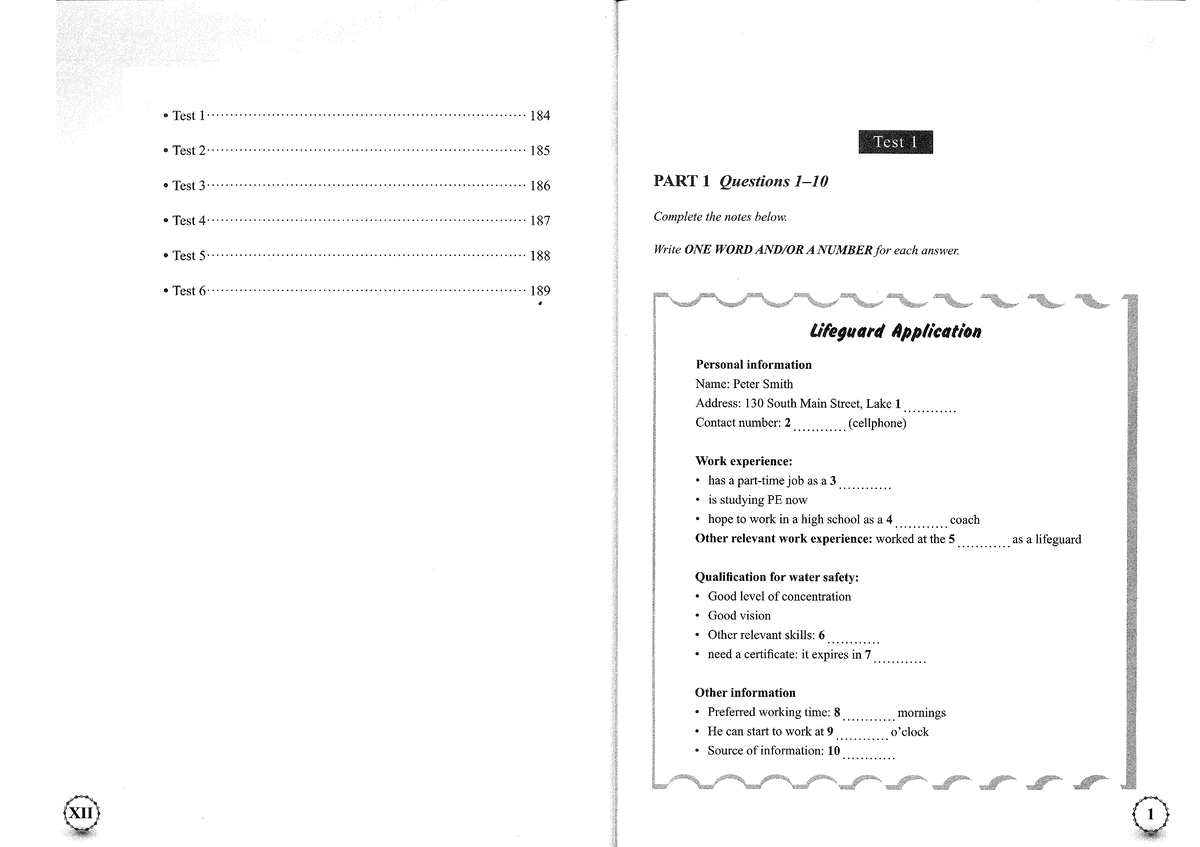 IELTS Listening Preparation Guide Vol 7: Tests 1-3 Overview - Studocu