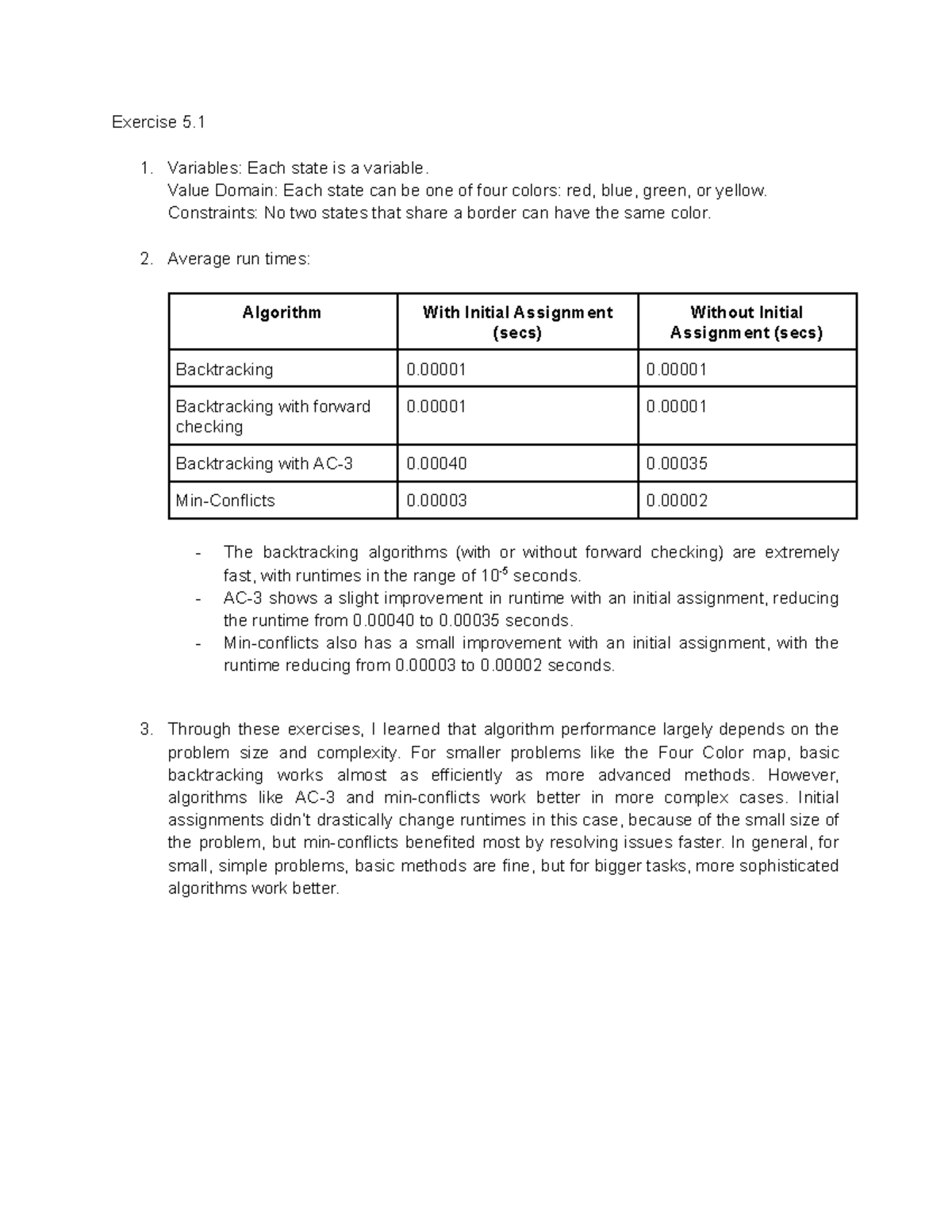 CS101: Assignment 5 - Examining Four Color Mapping Algorithms - Studocu
