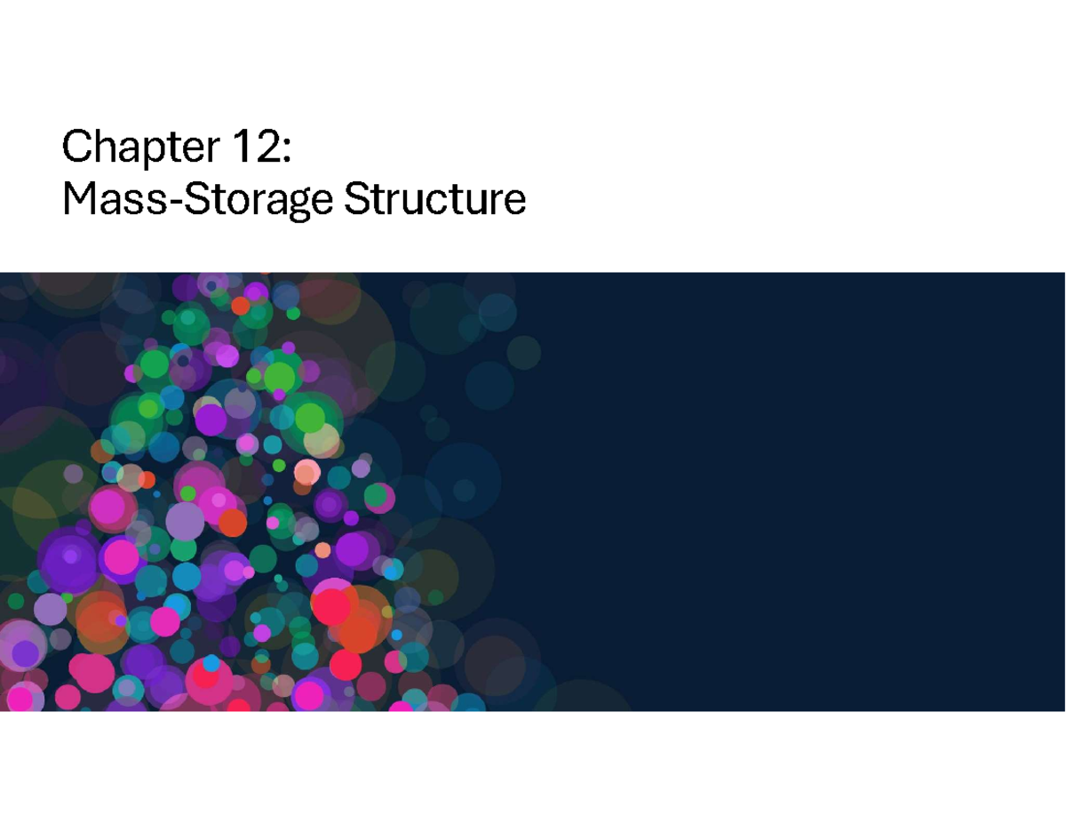 OS - Week 12: Mass Storage Structure and Disk Scheduling - Studocu