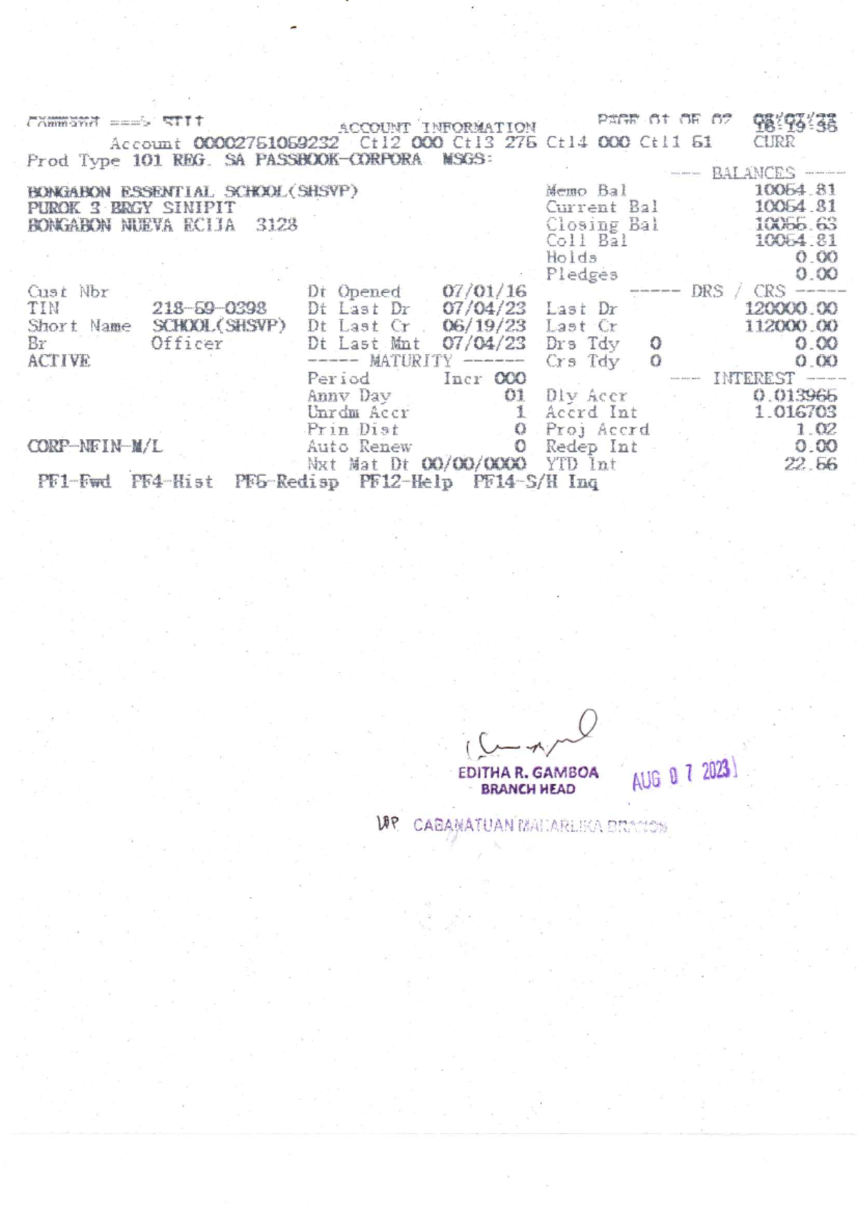 STI 1 SHSVP - Account Information Summary and Notes - Studocu