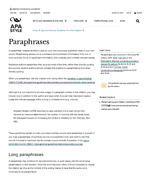 APA 7 Quotation requirements and under 40 words and over 40 words ...