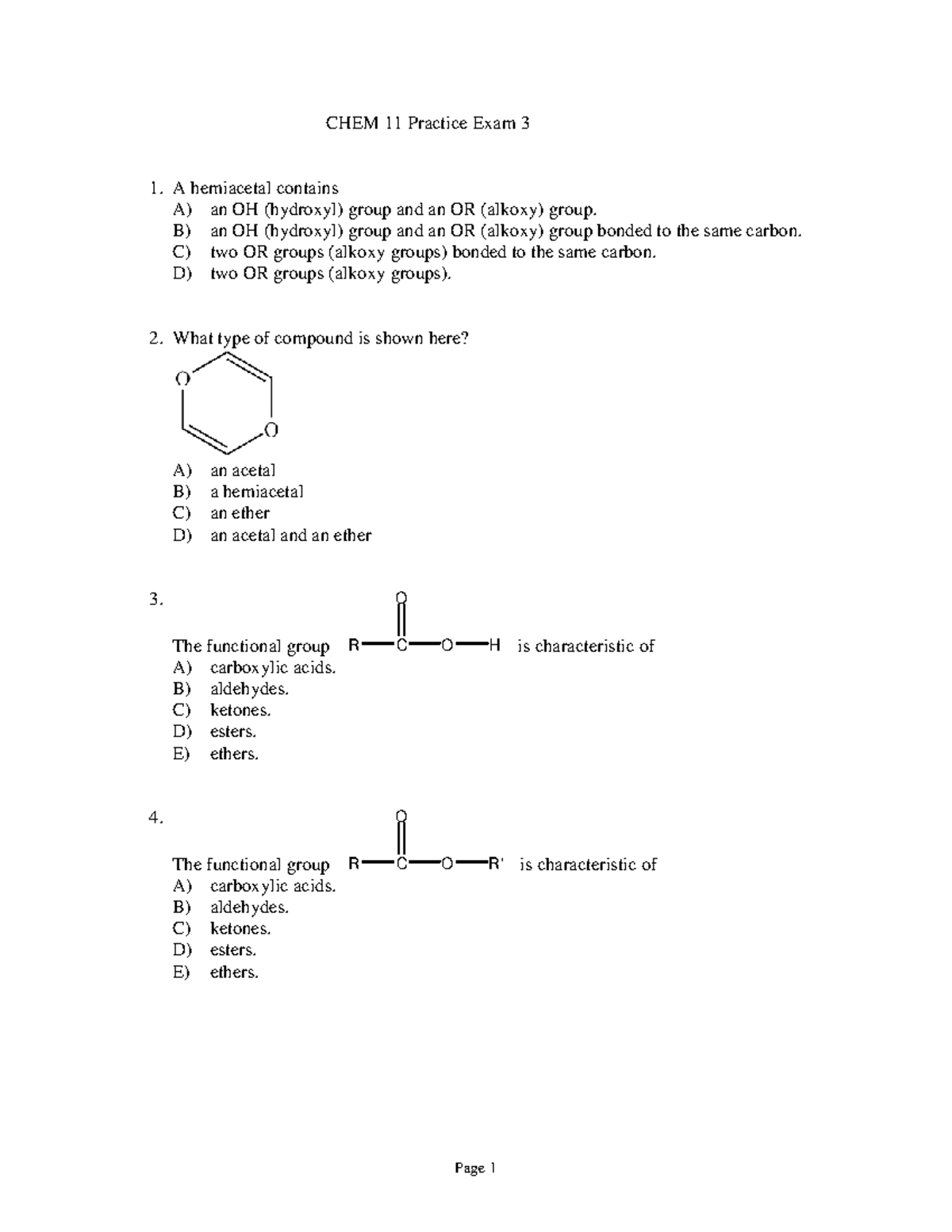 CHEM 11 Practice Exam 3 - Studocu