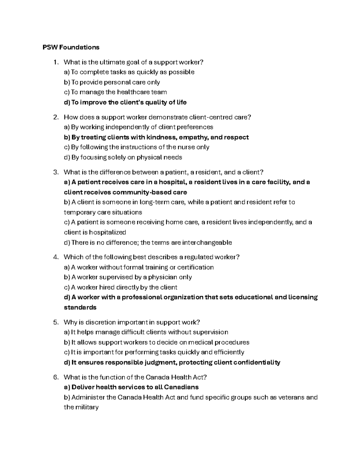 NACC PSW Foundations - Comprehensive Exam Prep Materials - Studocu