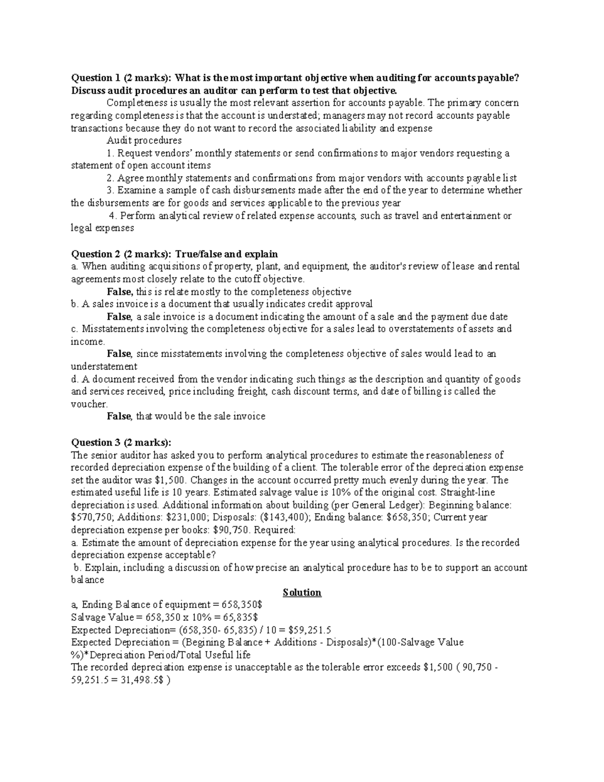 Auditing Accounts Payable: Key Objectives and Procedures (ACCT 101 ...