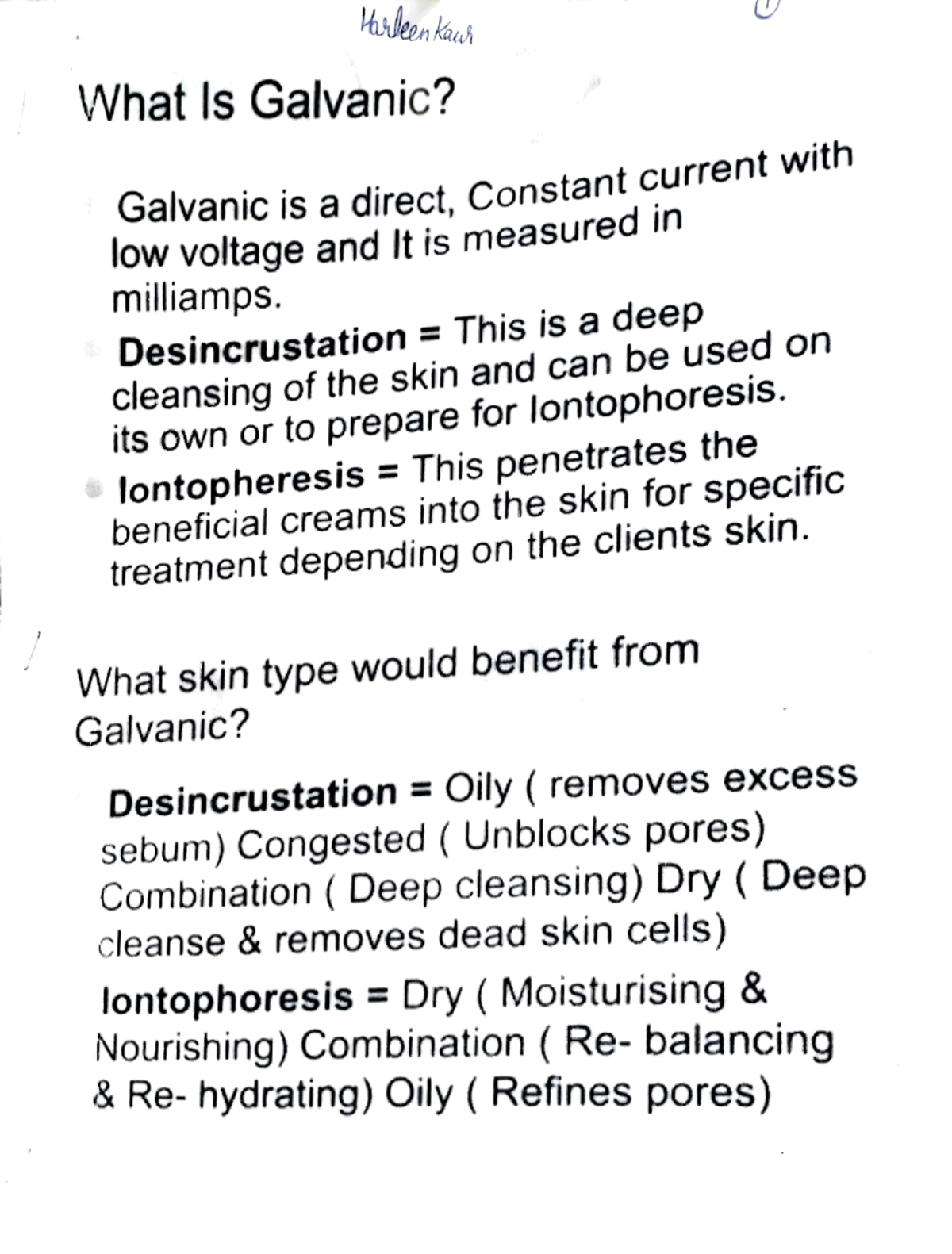 Galvanic - notes - What Is Galvanic? Galvanic is a direct, Constant ...
