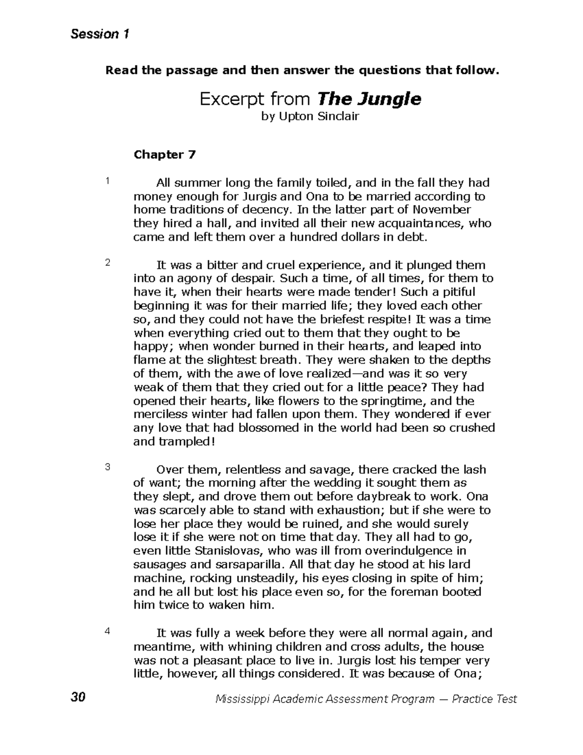 The Jungle Excerpt Analysis - MAAP Assessment Session 1 - Studocu