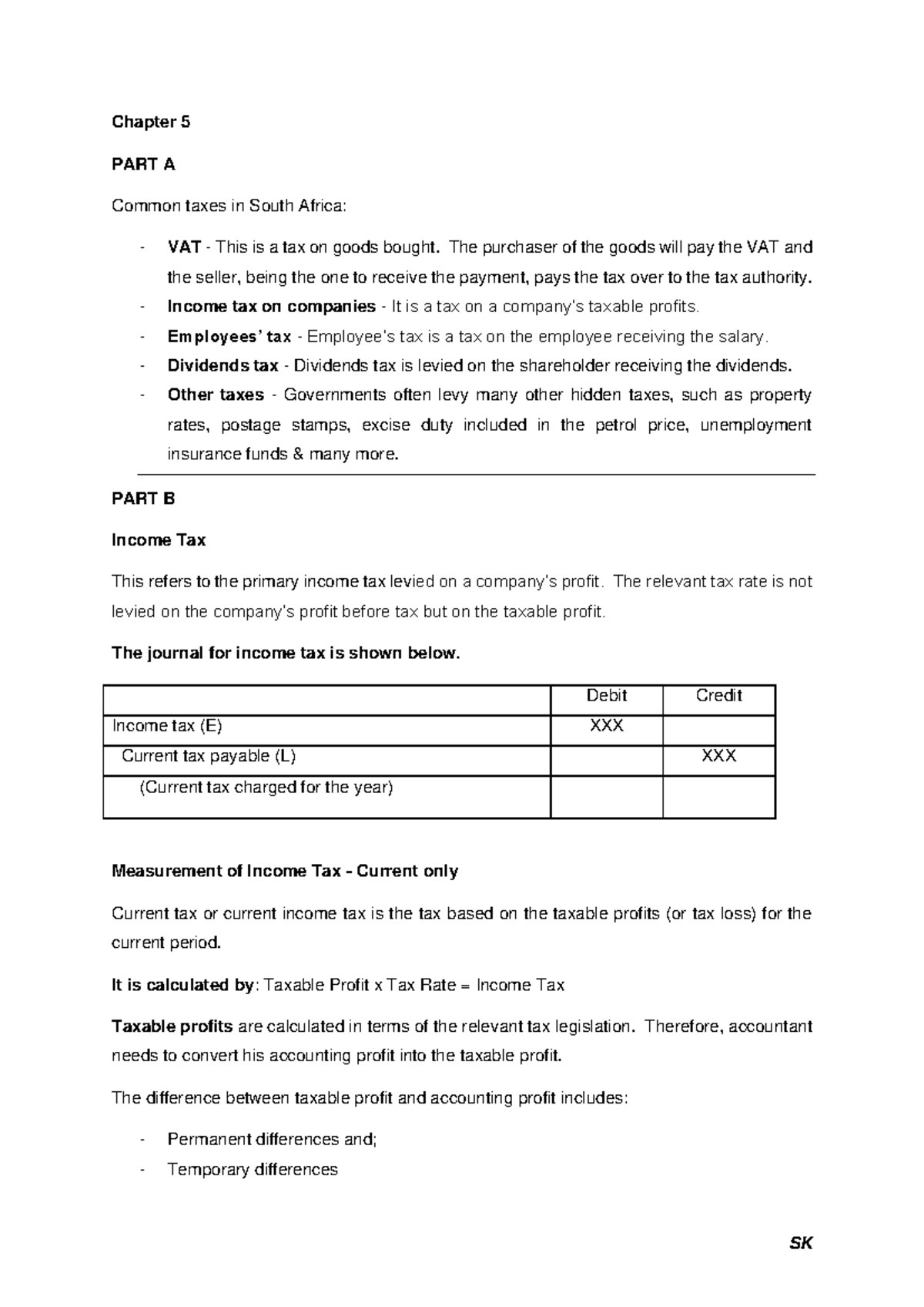 Chapter 5 Taxation: Income Tax Practice Material & Key Concepts - Studocu
