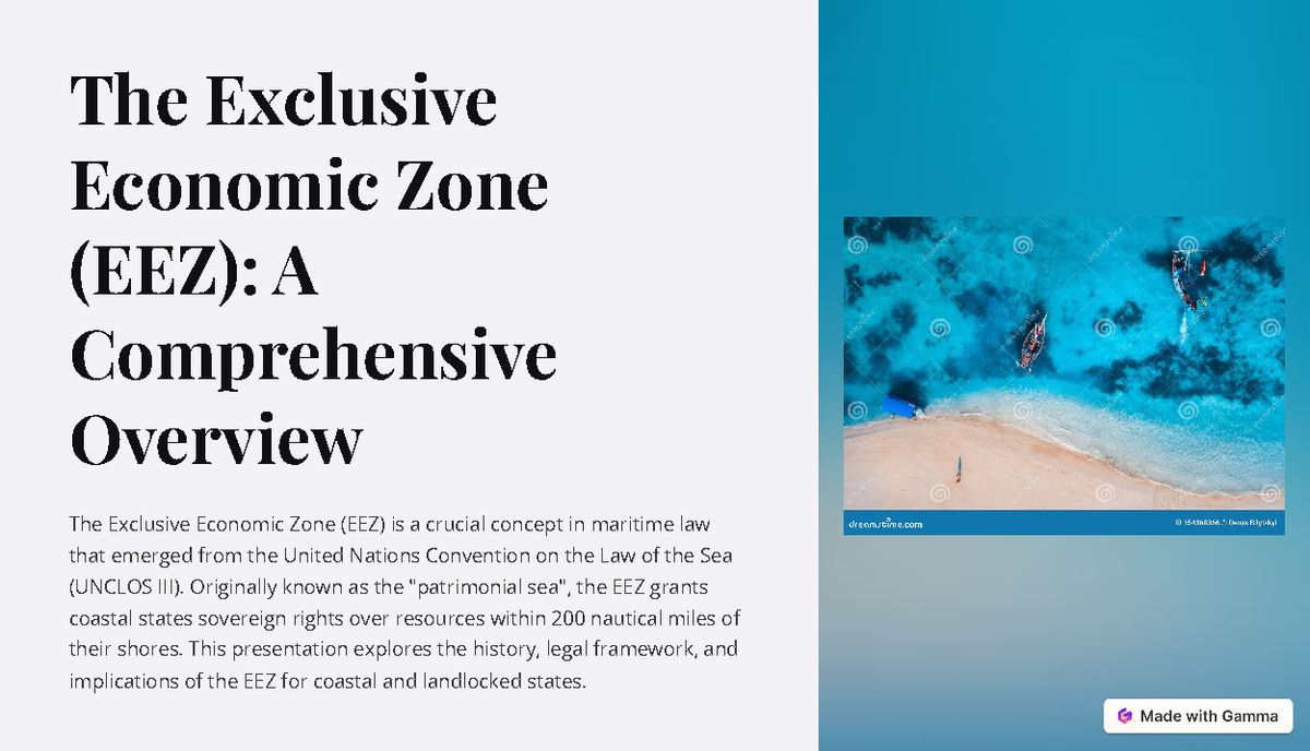The Exclusive Economic Zone (EEZ): An In-depth Study and Overview - Studocu