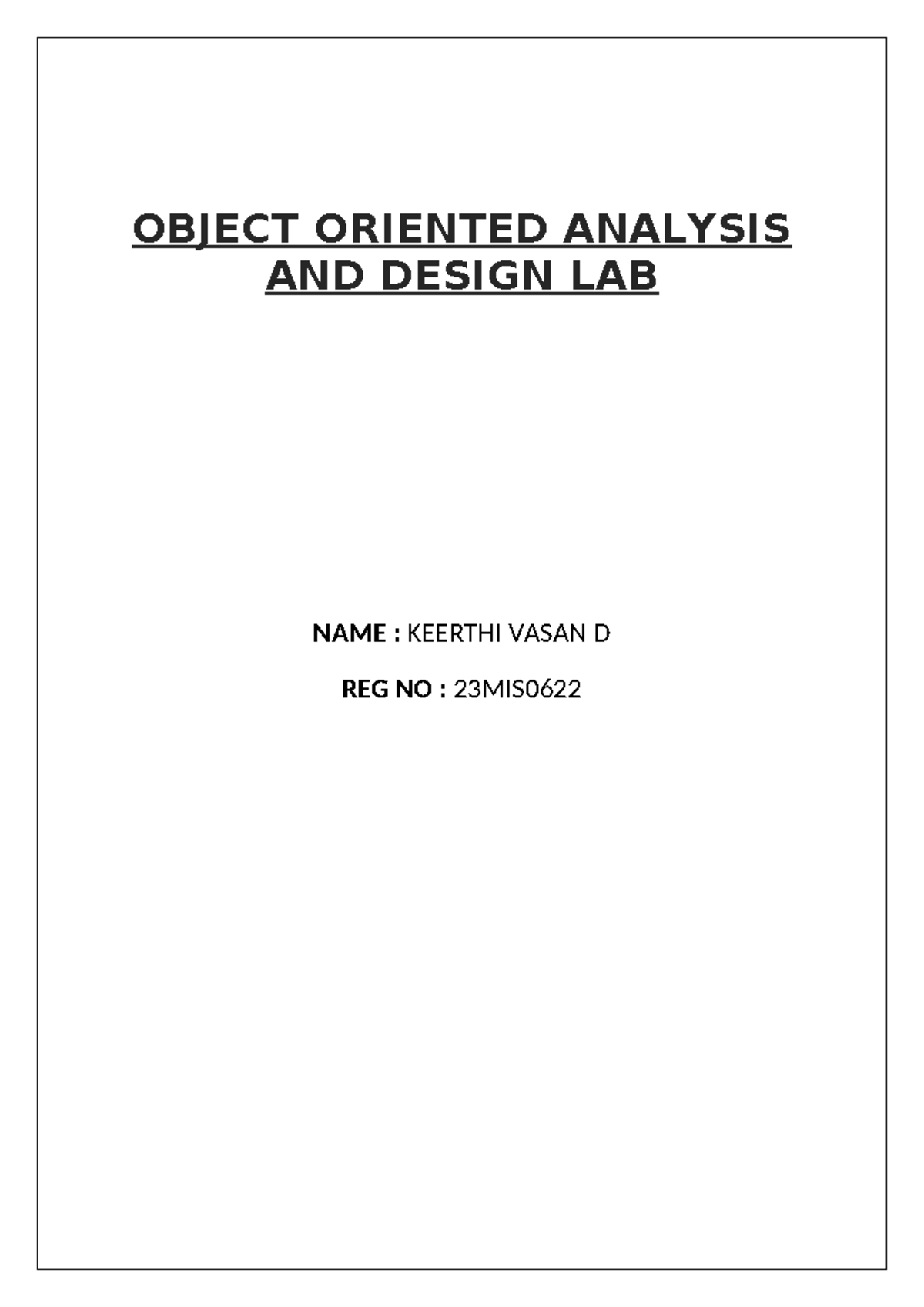 Object Oriented Analysis Object Oriented Analysis And Design Object 0693
