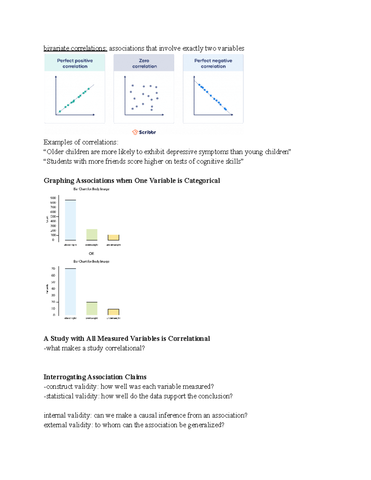 HDFS2300 Bivariate Correlations - bivariate correlations: associations that involve exactly two ...