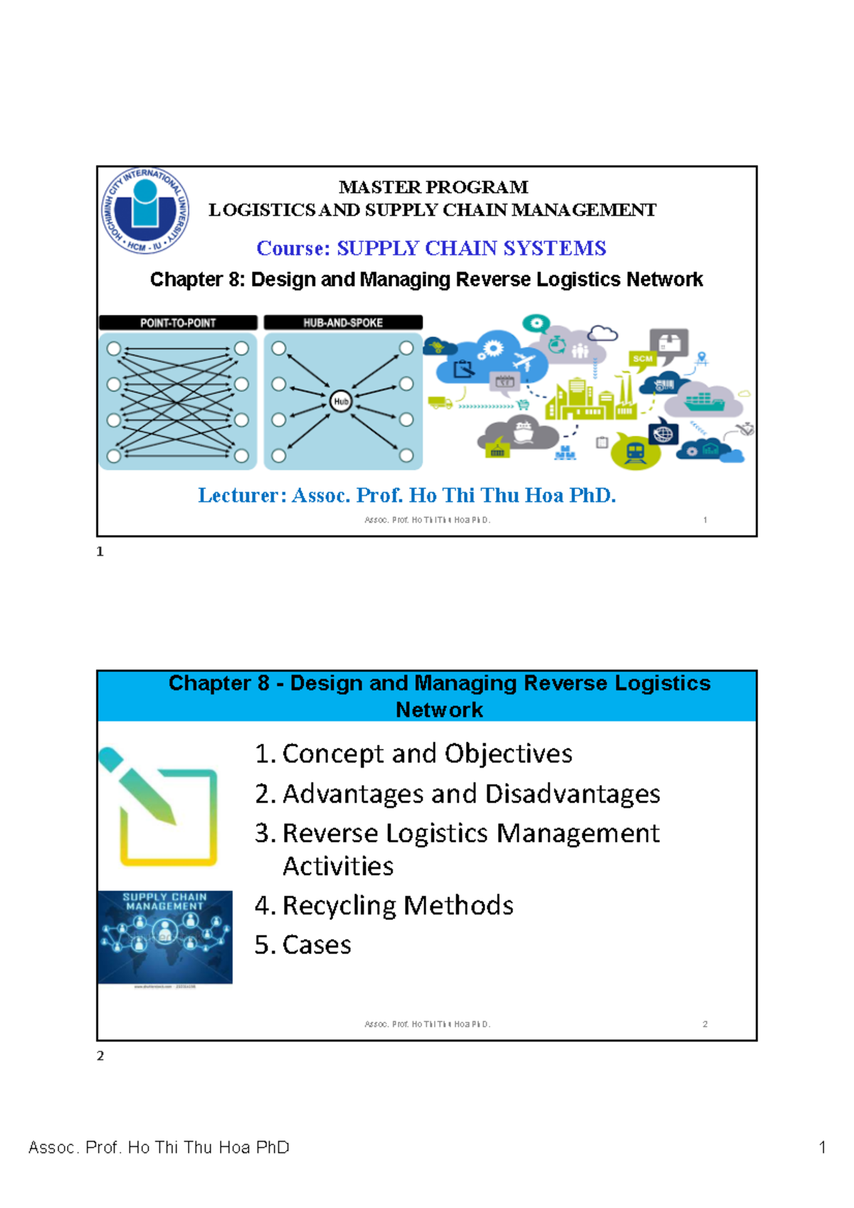 Chapter 8: Design & Management of Reverse Logistics Network (SCM 101) - Studocu