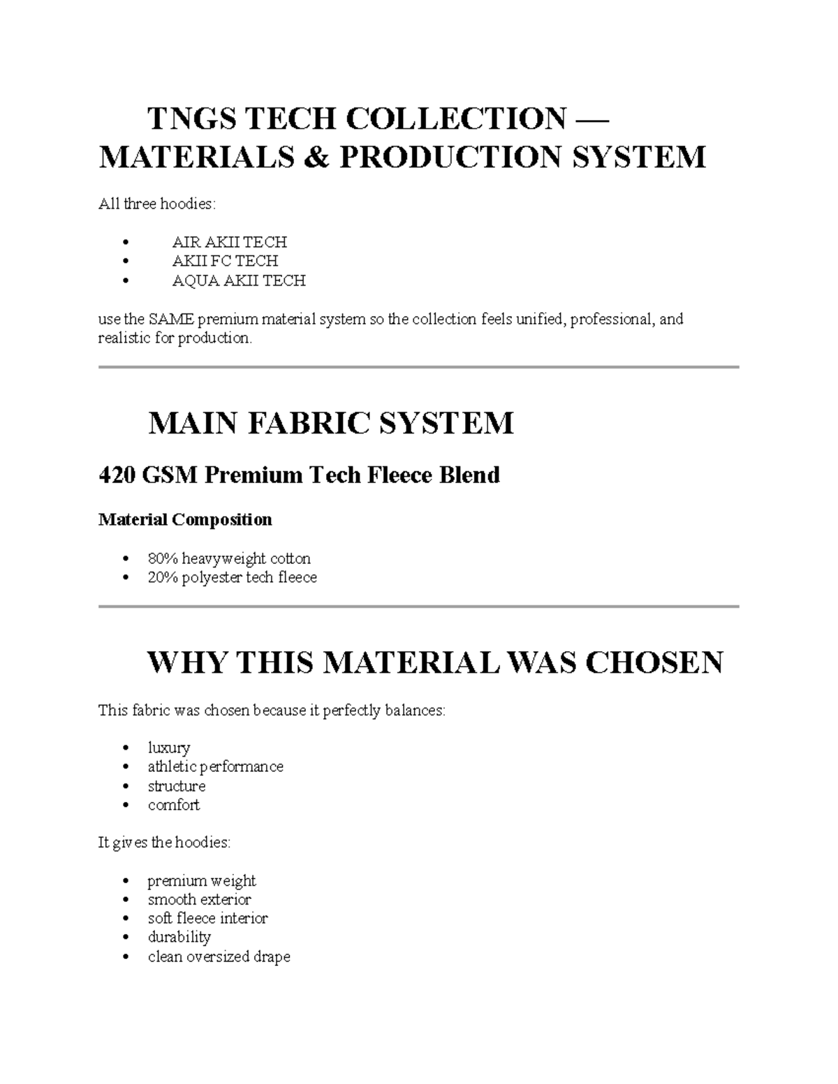 TNGS TECH Collection: Premium Hoodie Production System Overview - Studocu
